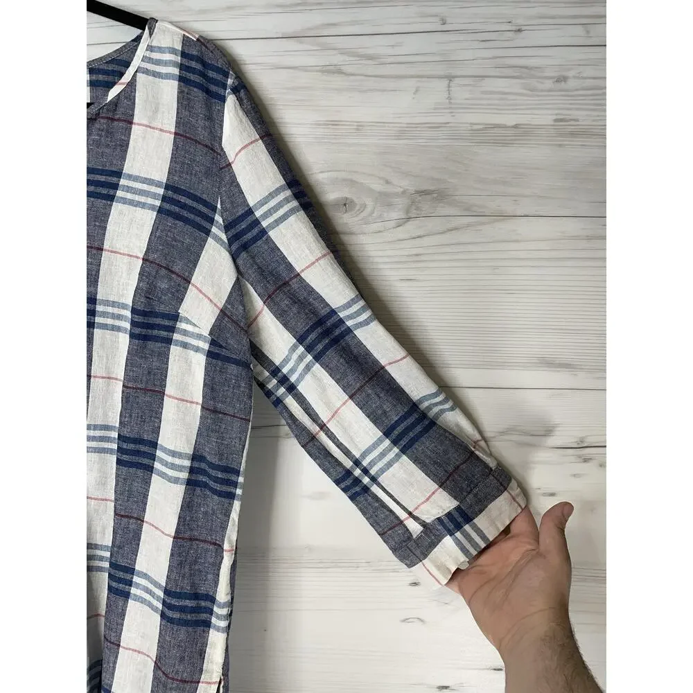 Liz Claiborne | Tops | Liz Claiborne Shirt Womens Large Blue White ...